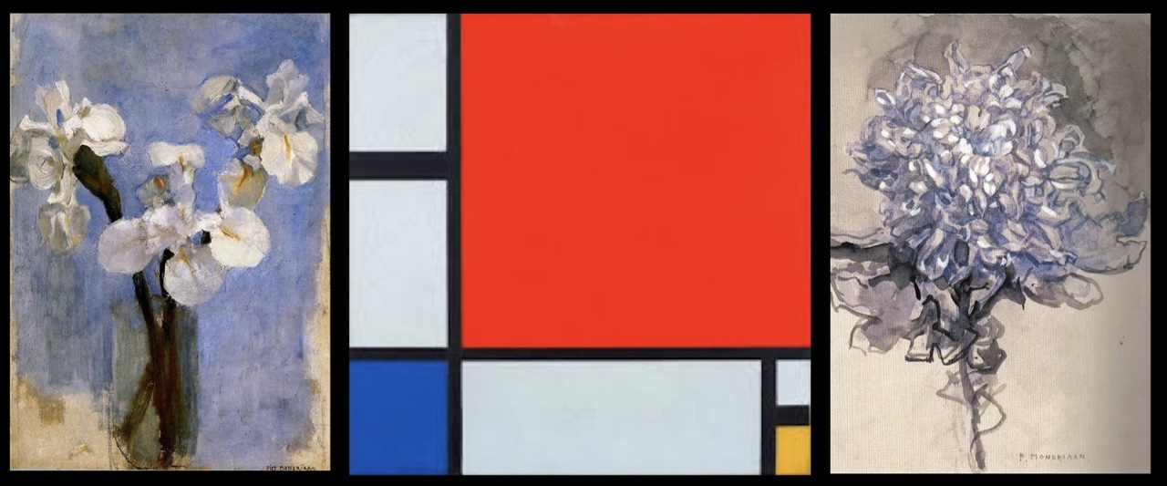 The Botanical Mondrian – Pen Paint and Scalpel