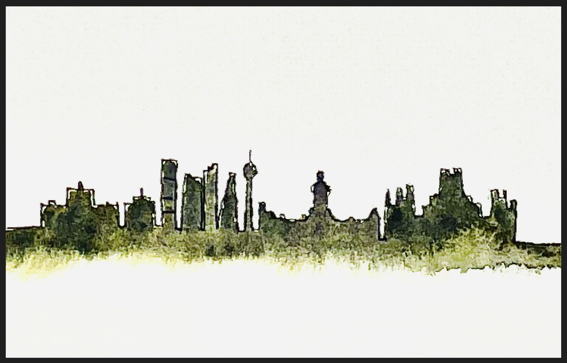 Unexpected granulation – Pen Paint and Scalpel