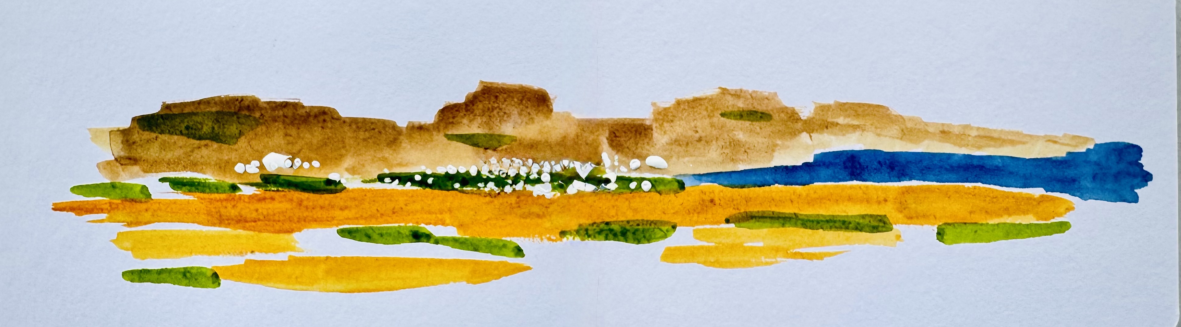 A view to the South – Pen Paint and Scalpel